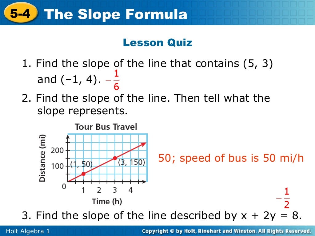 Slope formula