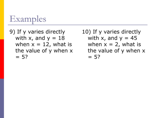 Slope intercept & direct variation | PPT
