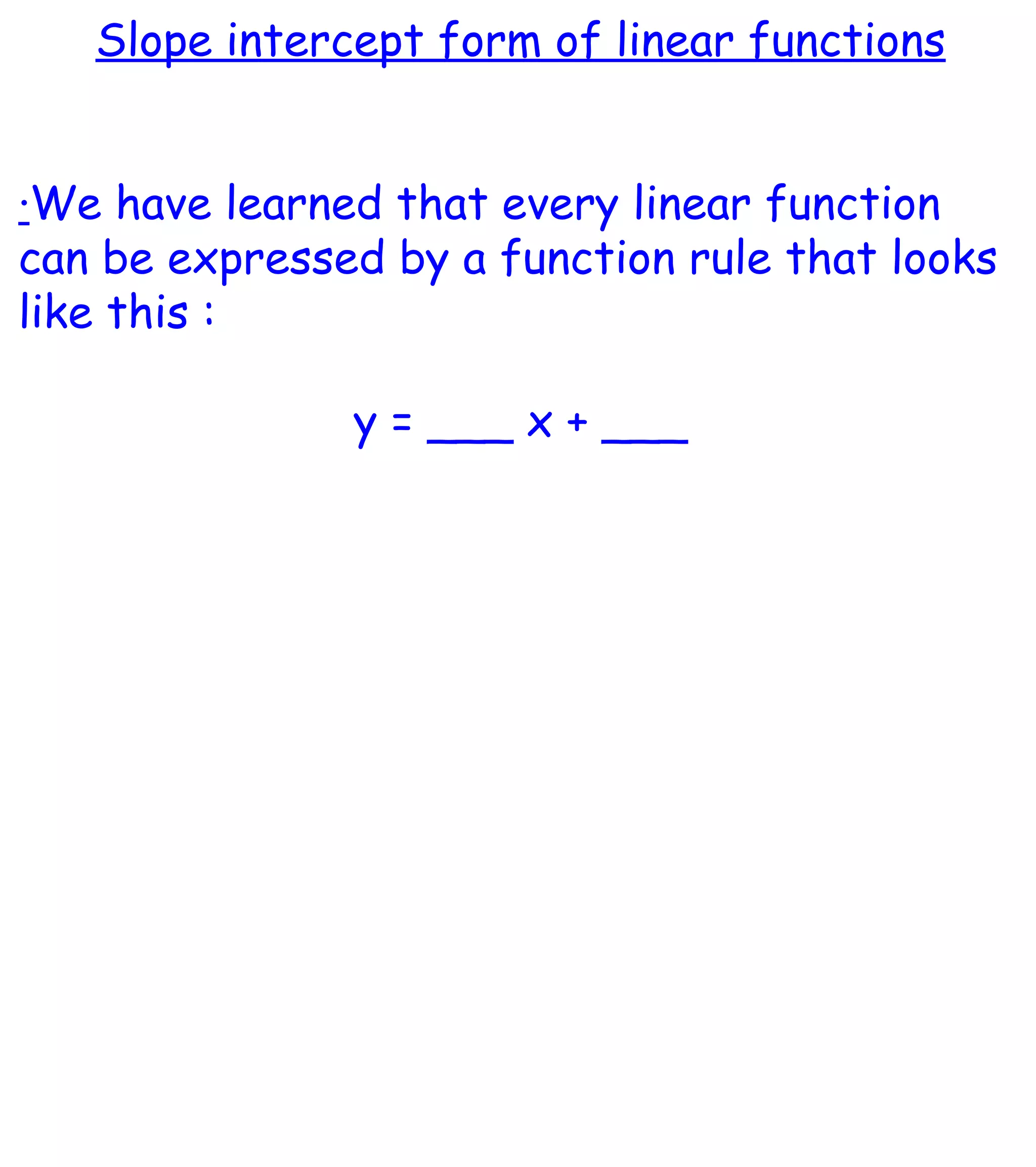 Slope intercept form2 | PPT | Physics | Science