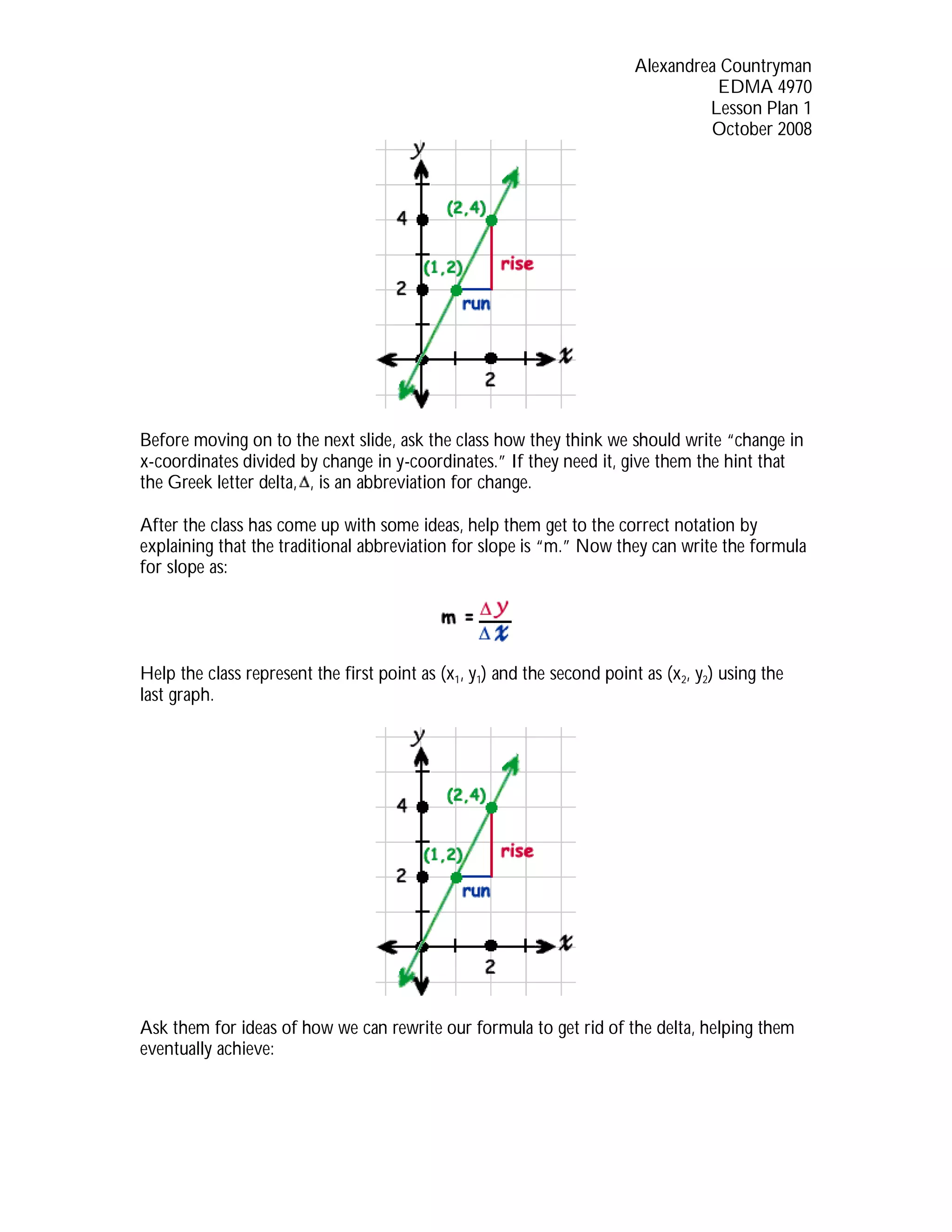 Slope lesson plan | PDF