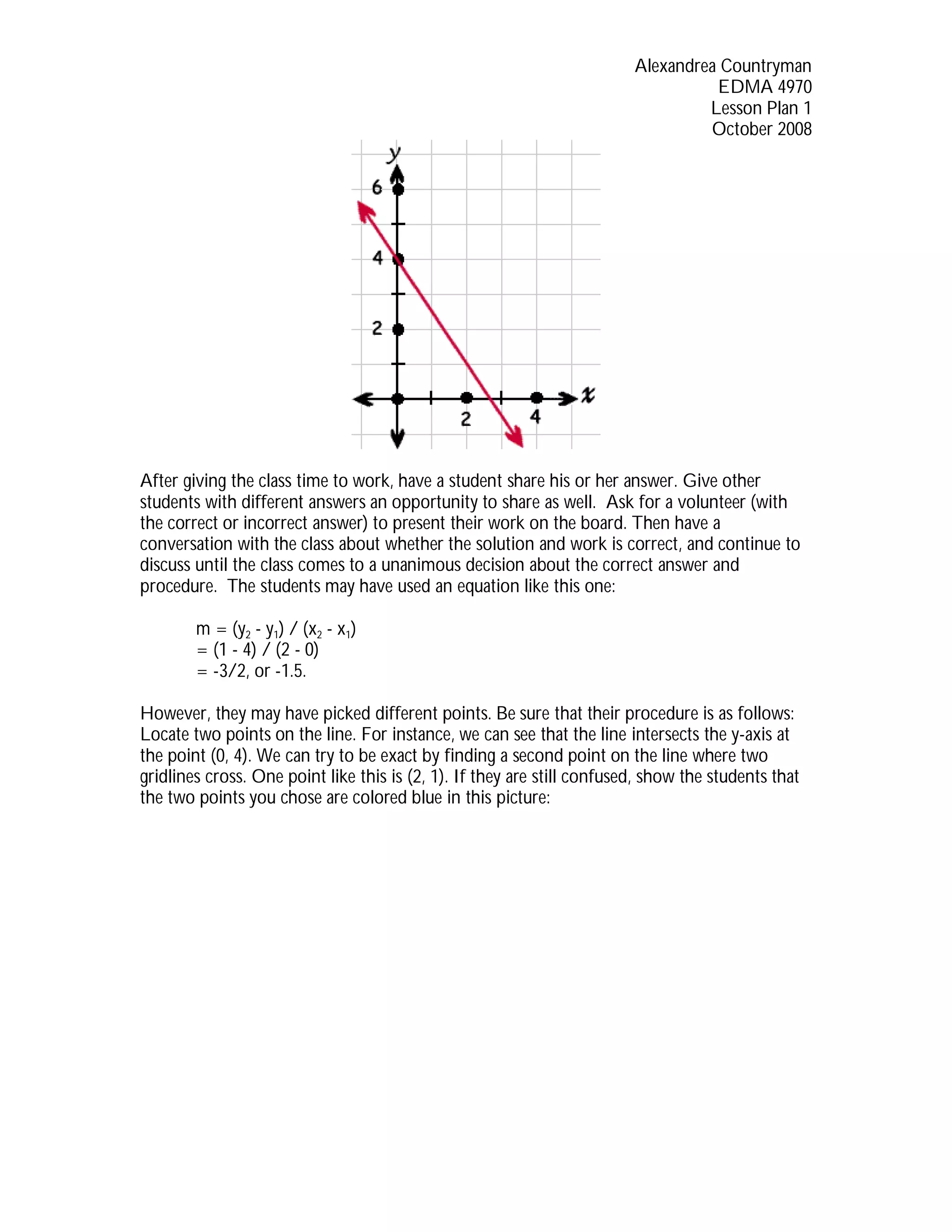 Slope lesson plan | PDF