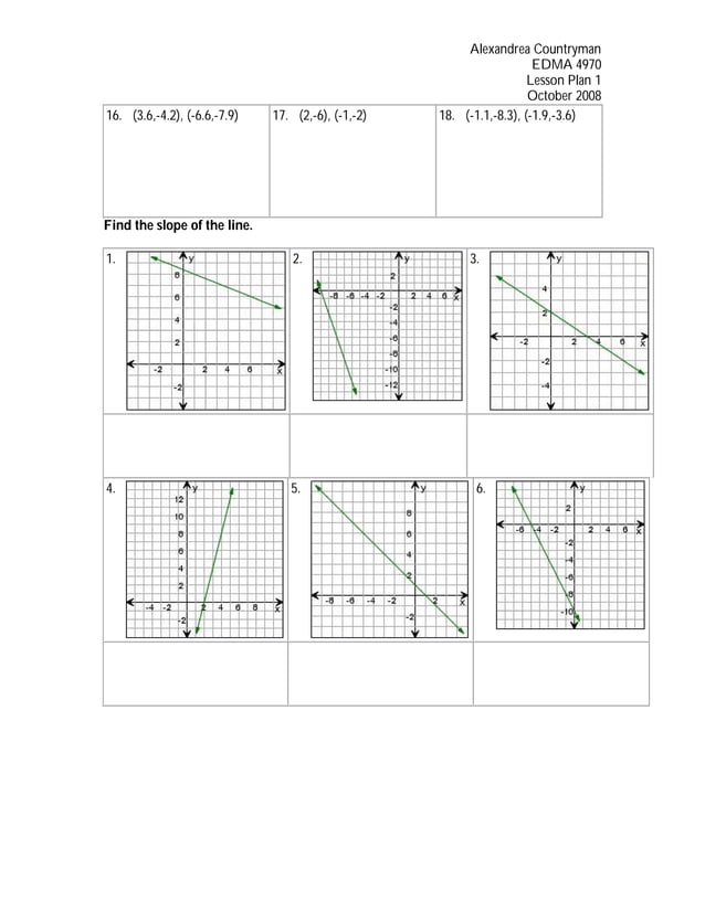 Slope lesson plan | PDF