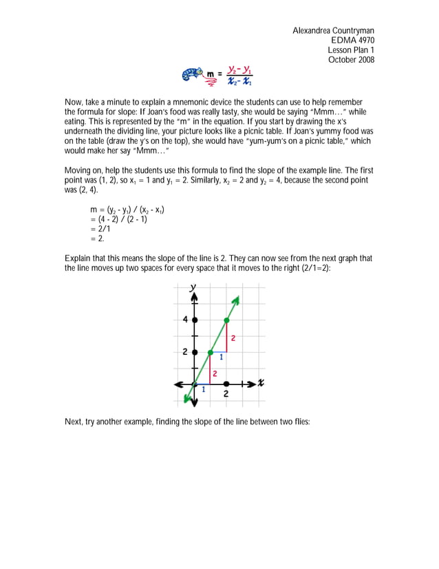 Slope lesson plan | PDF
