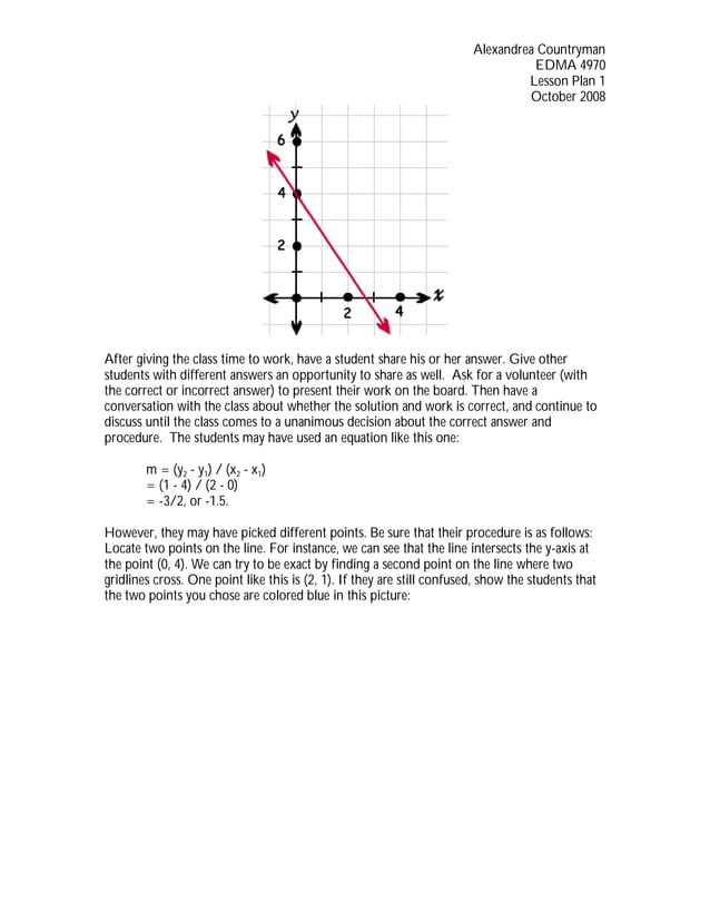 Slope lesson plan | PDF