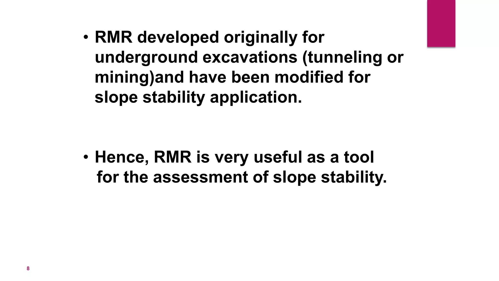 Slope mass rating (SMR) | PPTX | Civil Engineering Industry | Industries