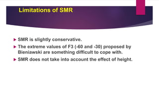 Slope mass rating (SMR) | PPTX