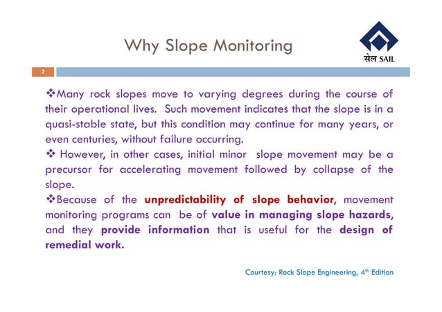 Slope monitoring & instrumentation | PDF