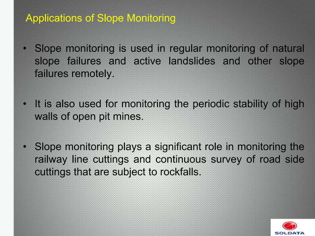 Slope Monitoring Systems – Enhancing Geotechnology | PPSX