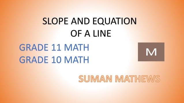 HOW TO CALCULATE SLOPE OF A LINE | PPT