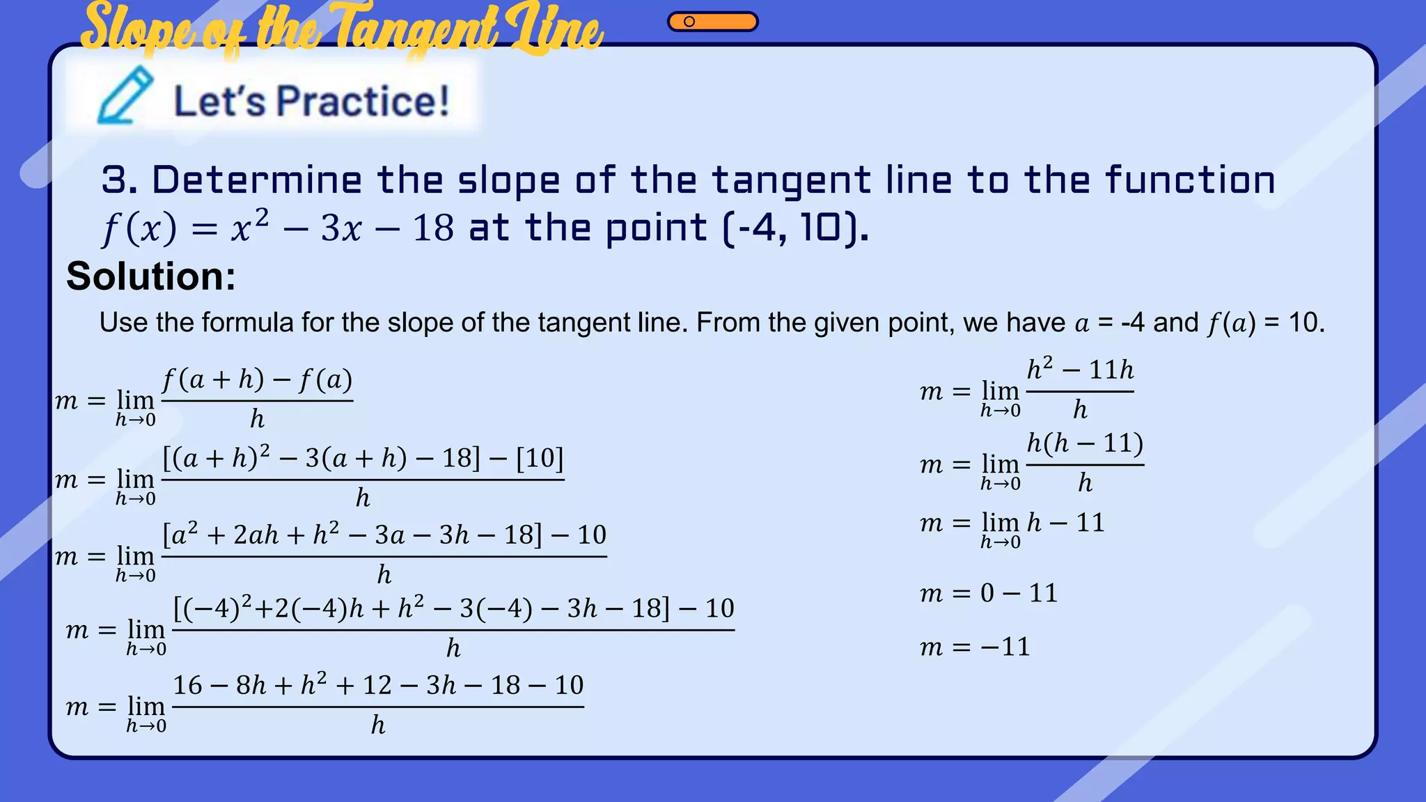 Slope of the Tangent Line.pptx