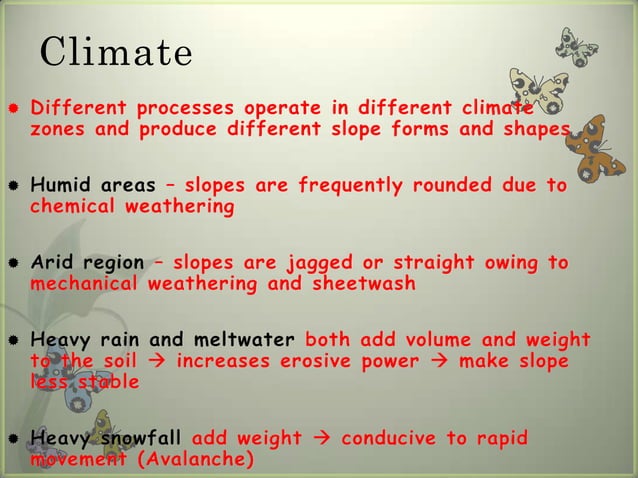 Slope, processes & development lesson 8 | PPTX | Geology | Science