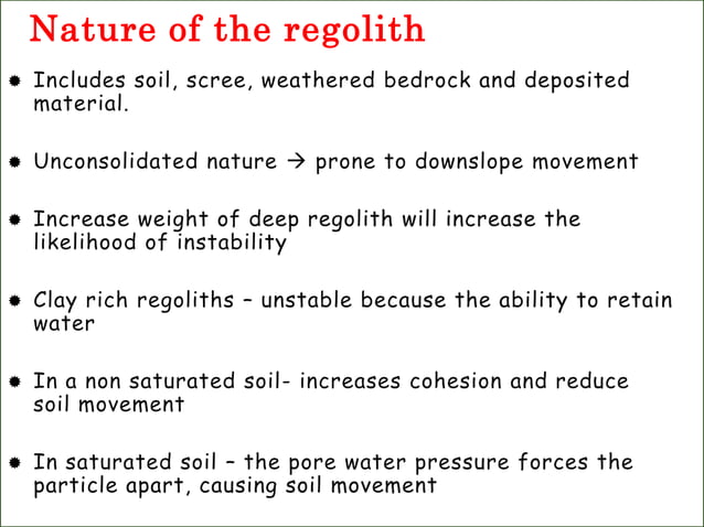 Slope, processes & development lesson 8 | PPTX | Geology | Science