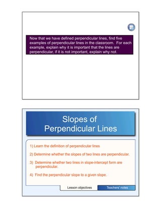 Slopes of perpendicular lines | PDF | Geology | Science