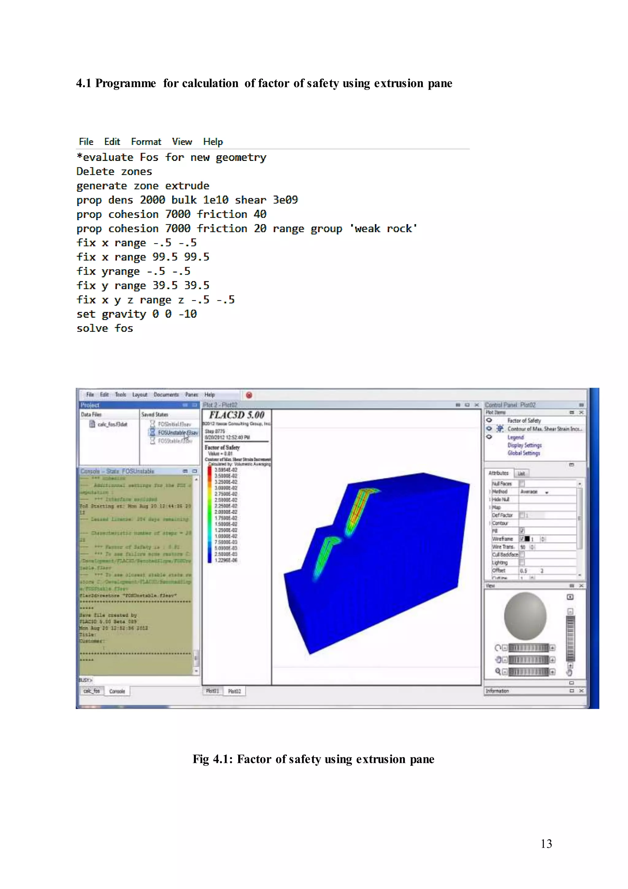 Slope stability analysis using flac 3D | DOCX