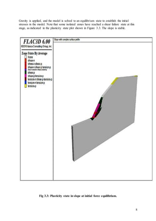 Slope stability analysis using flac 3D | DOCX