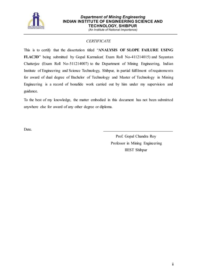 Slope stability analysis using flac 3D | DOCX