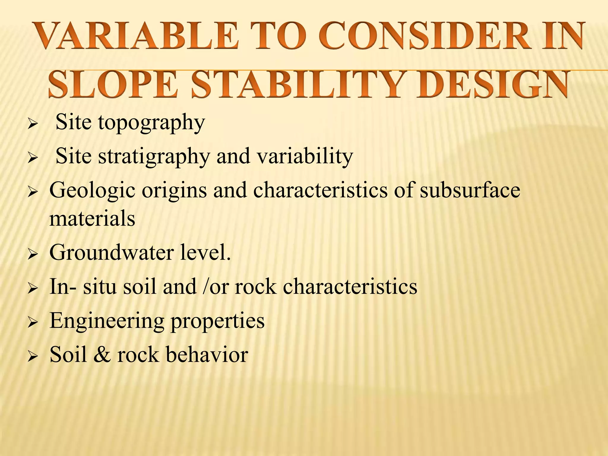 Slope stability | PPTX