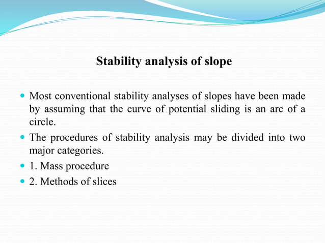 Slope stability analysis | PPTX | Geology | Science