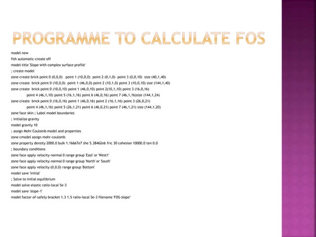 Slope stability analysis using flac 3D | PPTX | Physics | Science
