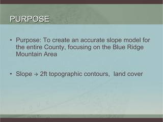 Slope Modeling & Terrain Analysis (EPAN09) | PPT