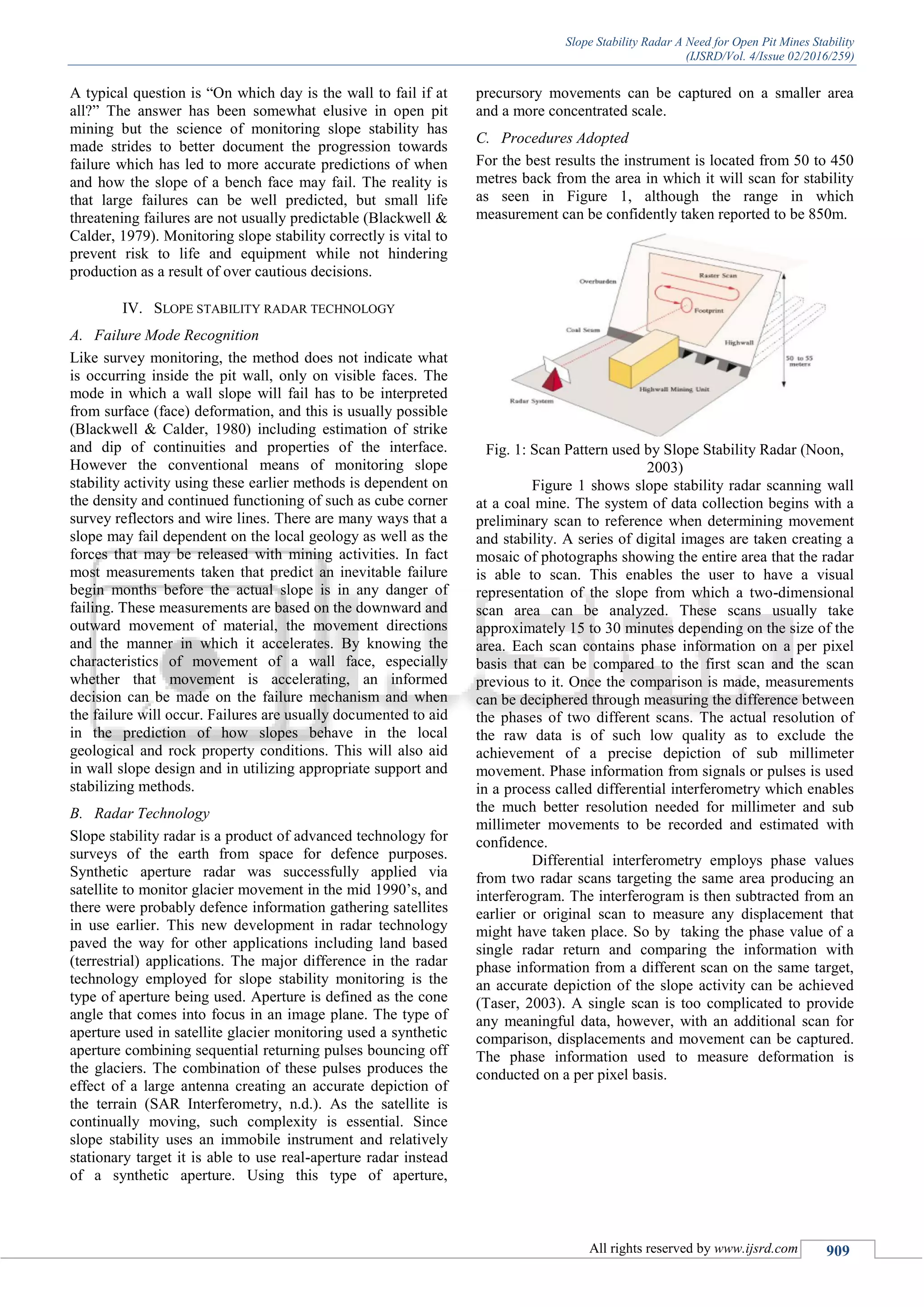 Slope stability radar a need for open pit mines stability | PDF ...