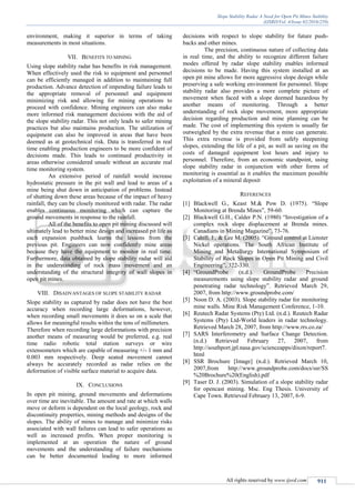 Slope stability radar a need for open pit mines stability | PDF