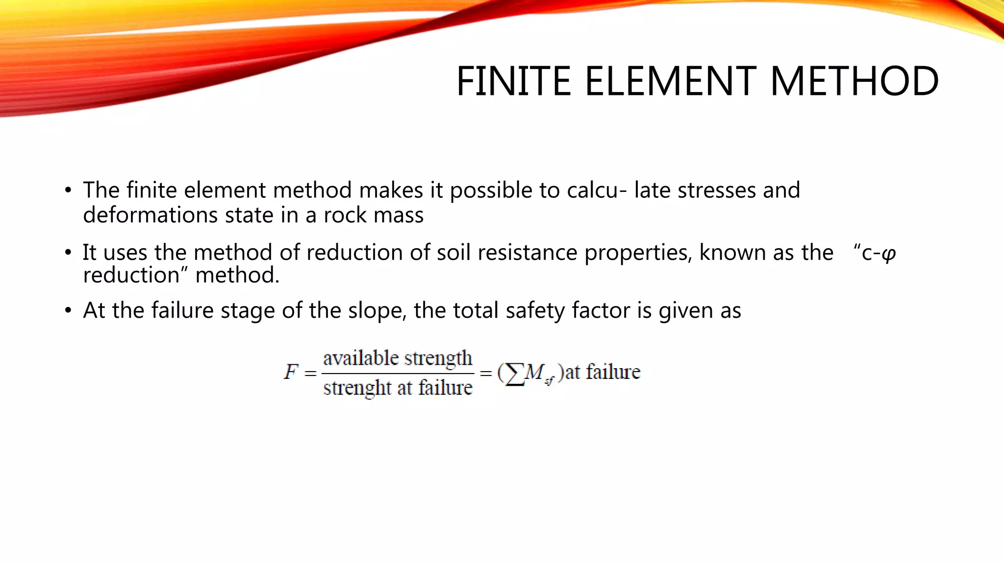 Slope stability using flac | PPTX