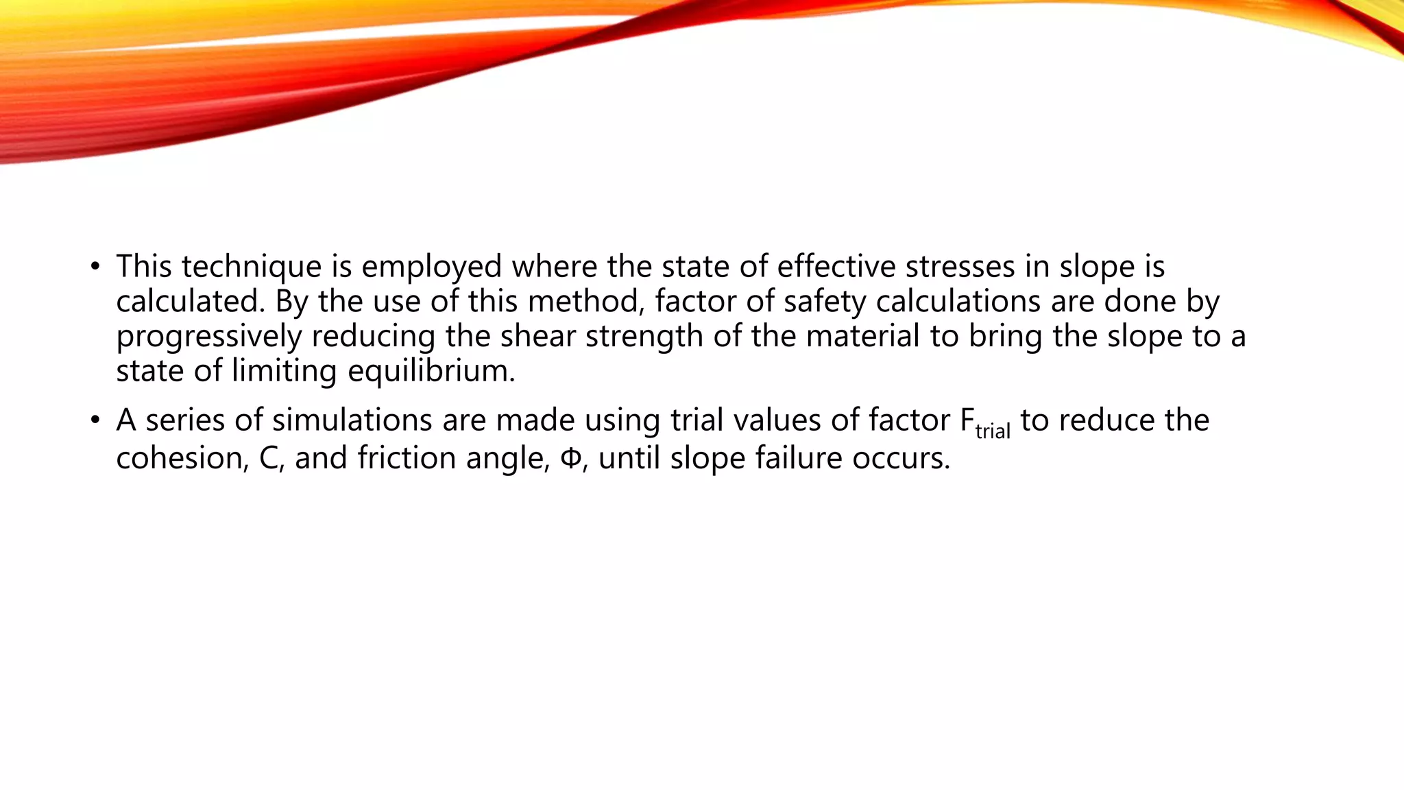 Slope stability using flac | PPTX