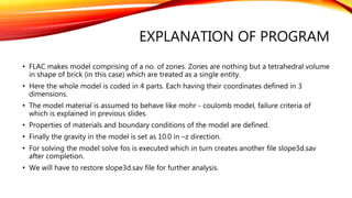 Slope stability using flac | PPTX