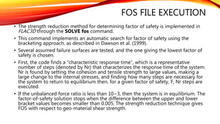 Slope stability using flac | PPTX