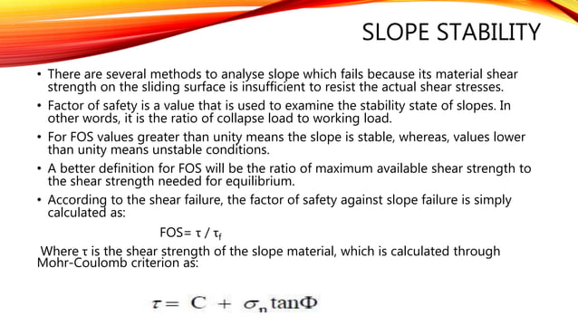 Slope stability using flac | PPTX