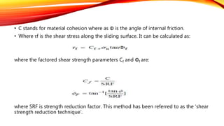 Slope stability using flac | PPTX