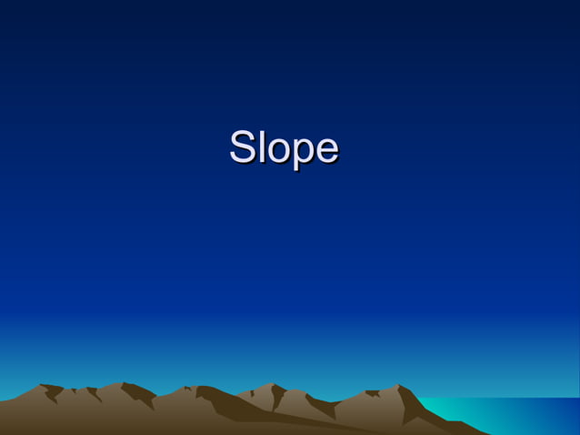 Slope & y intercept | PPT | Civil Engineering Industry | Industries