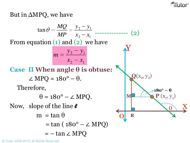 Slops of the Straight lines