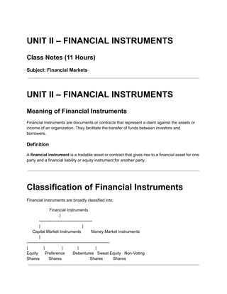 Comprehensive Overview of Financial Instruments and Credit Rating in ...
