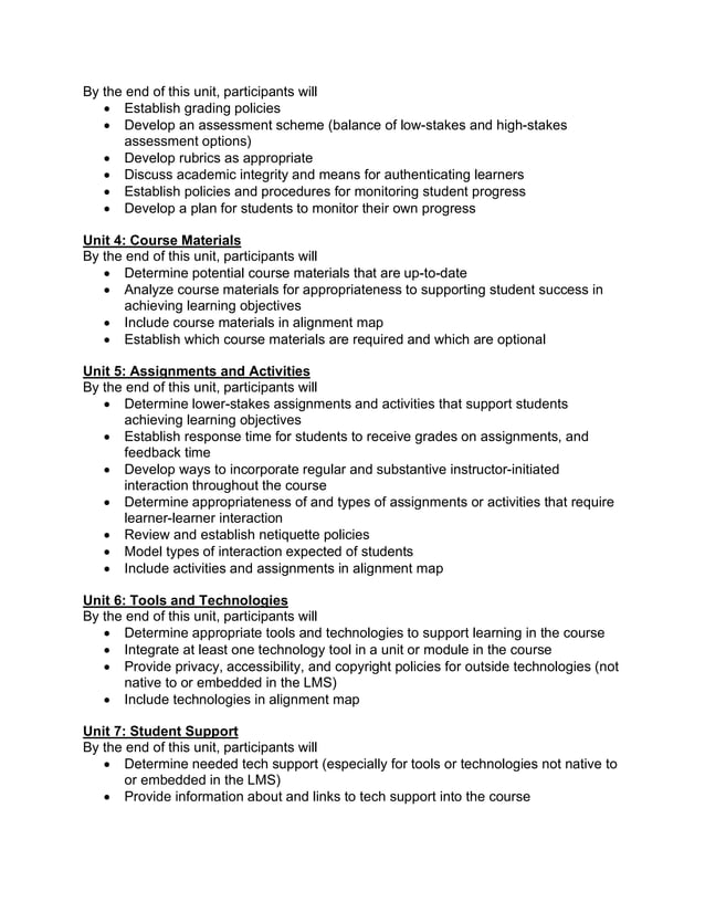 San Juan College OTLC - Alexa Wheeler and Elaine Clark - Handout 4 | PDF