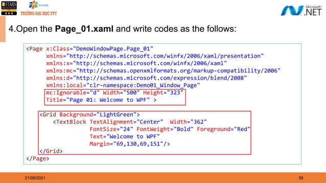 Building Windows Presentation Foundation (WPF) Application | PPT