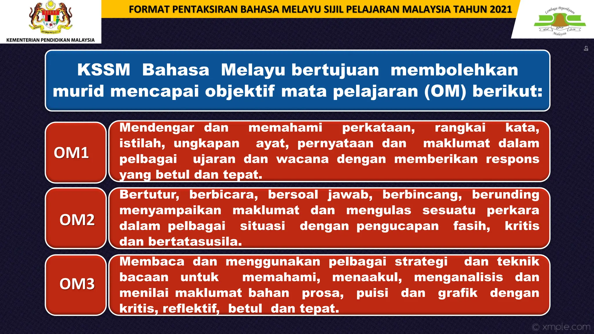 FORMAT PENTAKSIRAN PEPERIKSAAN BAHASA MELAYU KSSM | PDF