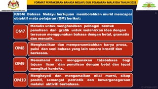 FORMAT PENTAKSIRAN PEPERIKSAAN BAHASA MELAYU KSSM | PDF