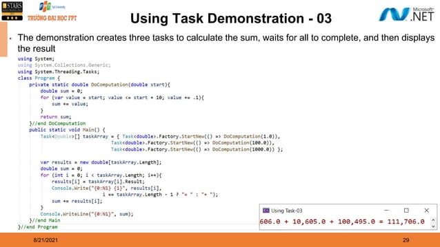 Asynchronous and Parallel Programming in .NET