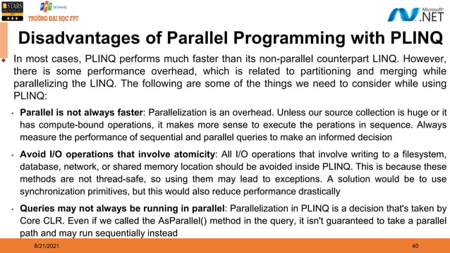 Asynchronous and Parallel Programming in .NET