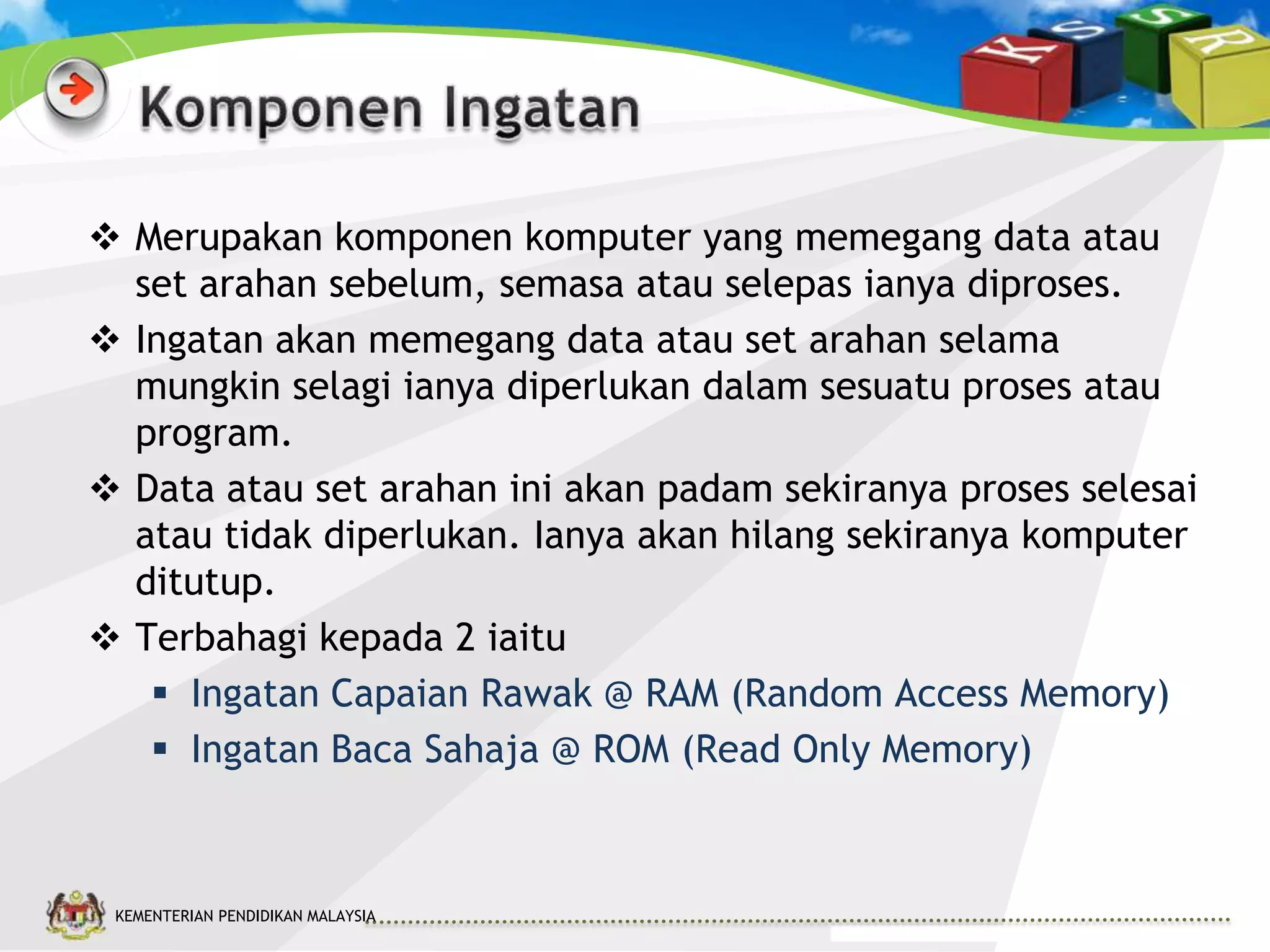 sistem unit, cpu & ingatan | PPTX