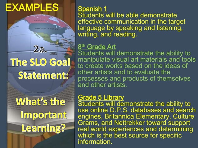 SLO Template steps 1, 2, 3 | PPTX