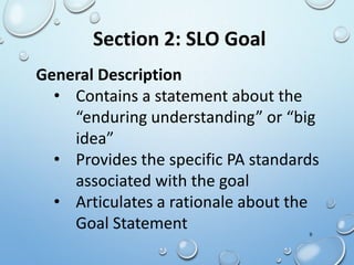 SLO Template steps 1, 2, 3 | PPTX