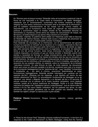 Sloterdijk; normas para el parque zoológico temático humano por adolfo ...