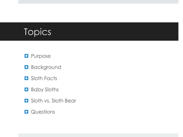 Sloth presentation | PPTX