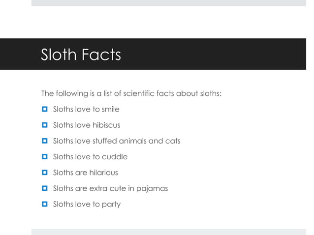 Sloth presentation | PPTX