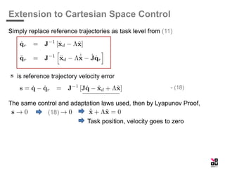 Slotine adaptive control-manipulators | PDF