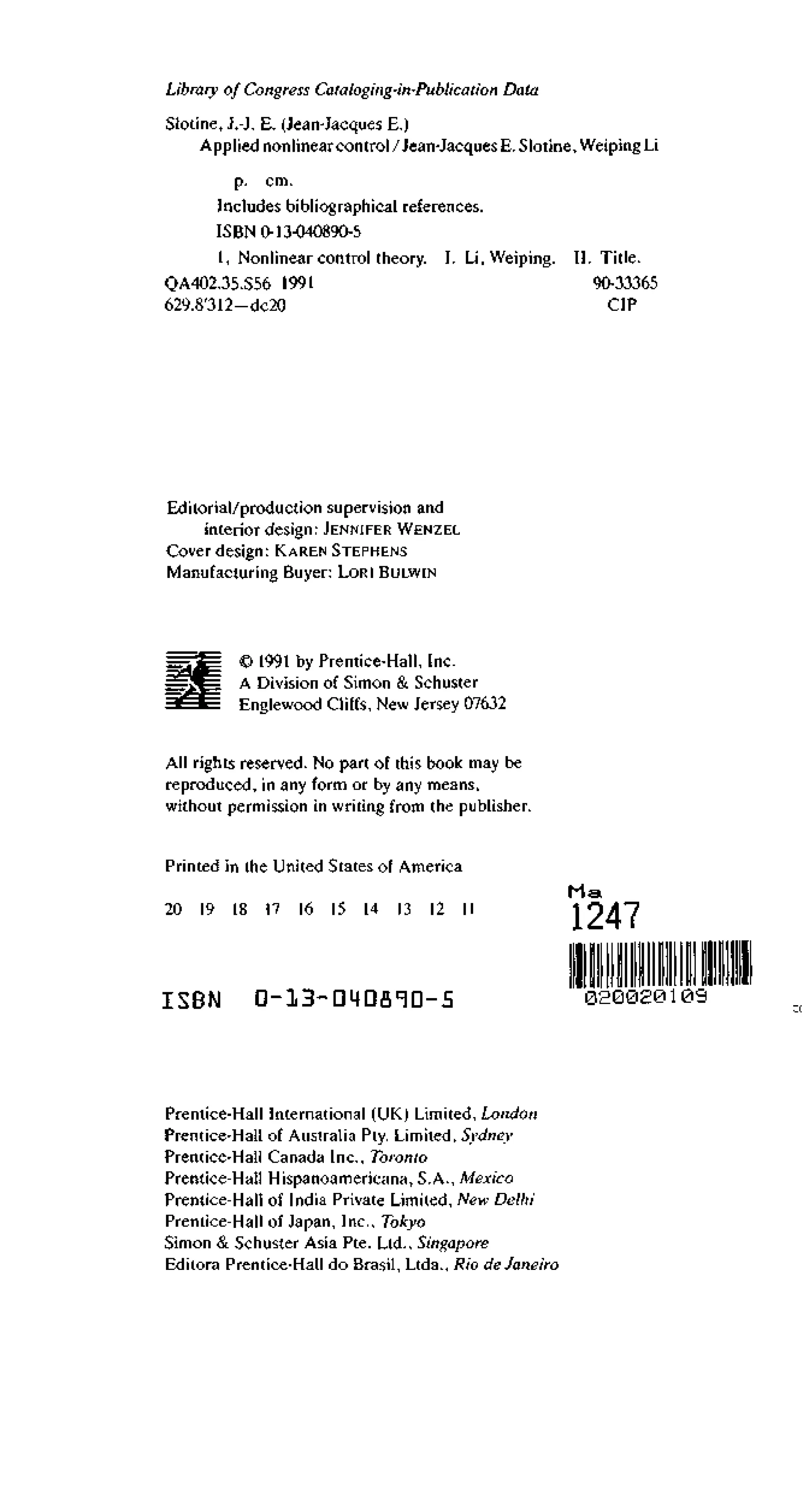 Slotine and Li applied nonlinear control- bad quality.pdf Slotine and Li applied nonlinear control- bad quality.pdf