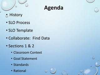 Introduction to SLO Training - Steps 1 & 2 | PPTX